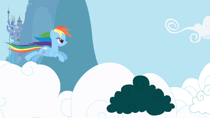 Rainbow Dash Attack Clouds - Free My Little Pony Game